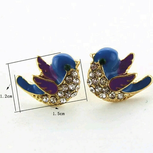 Jewelry | Firm Price Spring Blue Bird Earrings | Poshmark